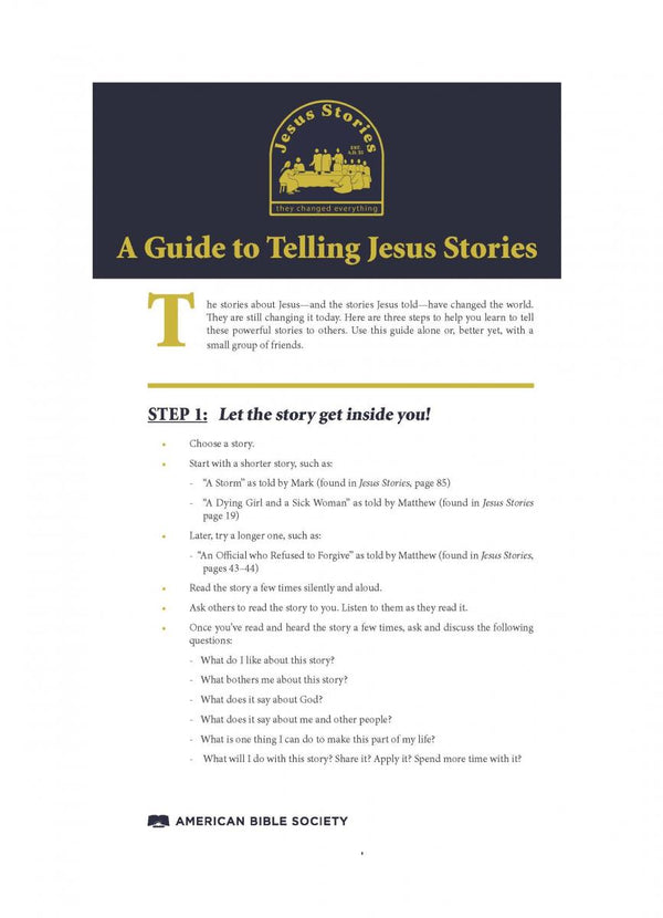 A Guide to Telling Jesus Stories – Bibles.com, An American Bible ...